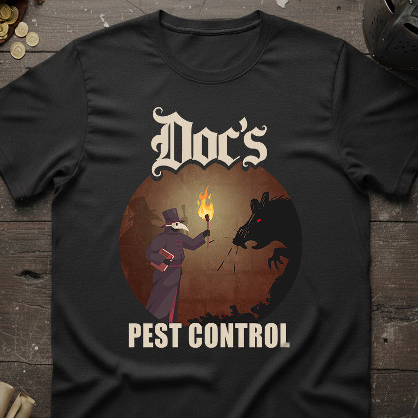 Doc's Pest Control - Black Death T-Shirt – Agema Apparel