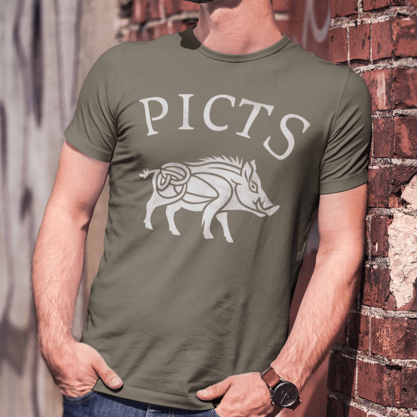 Picts Boar Symbol - Pictish Tribes of Scotland T-Shirt – Agema Apparel